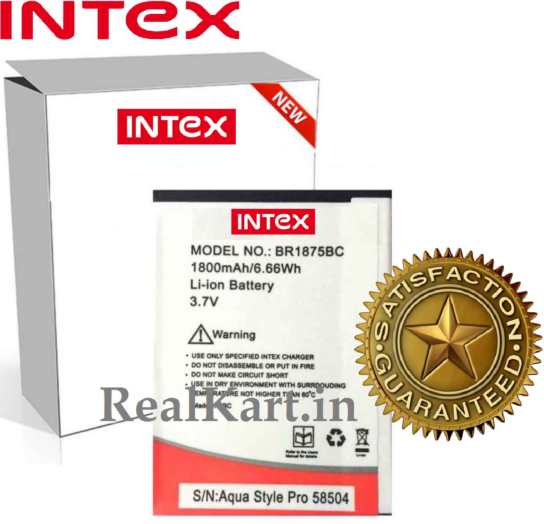 Original Intex Aqua Style Pro Battery BR1875BC - 1850mAh - Realkart.in