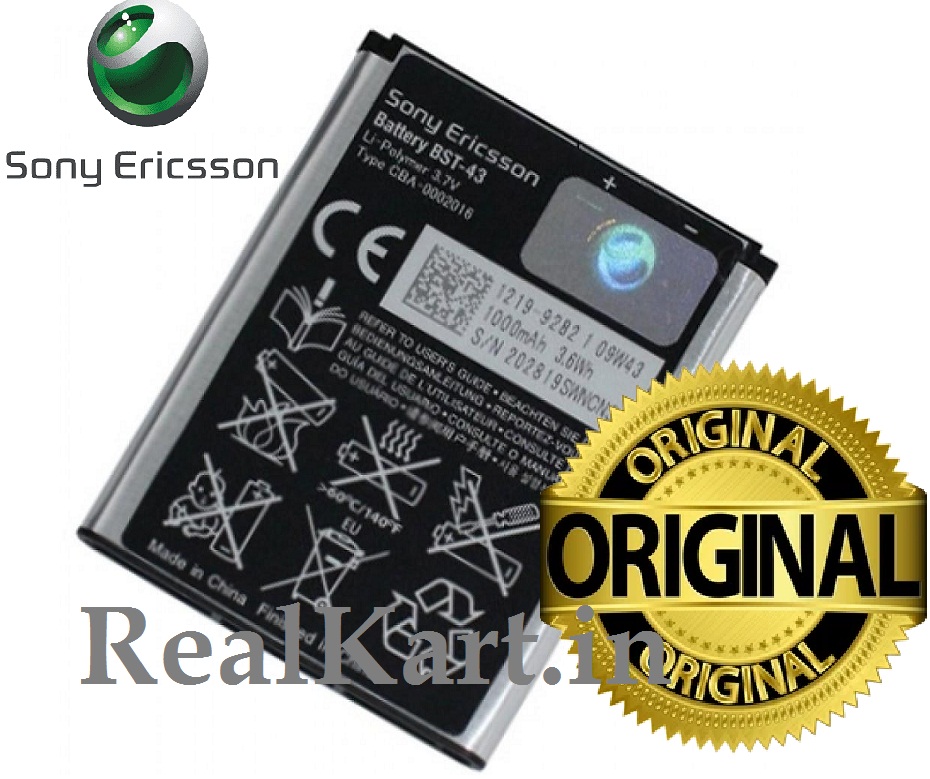 100% Original Brand New Sony BST-43 Battery For Sony Ericsson WT13I ...