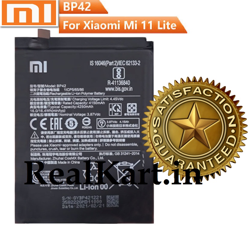 100% Original Brand New Xiaomi BP42 Battery For Xiaomi Mi 11 Lite 5G ...