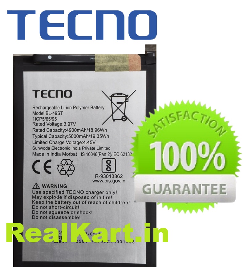 Original Tecno Spark 10 / Spark 10C / Spark 10 Pro Battery BL-49ST ...