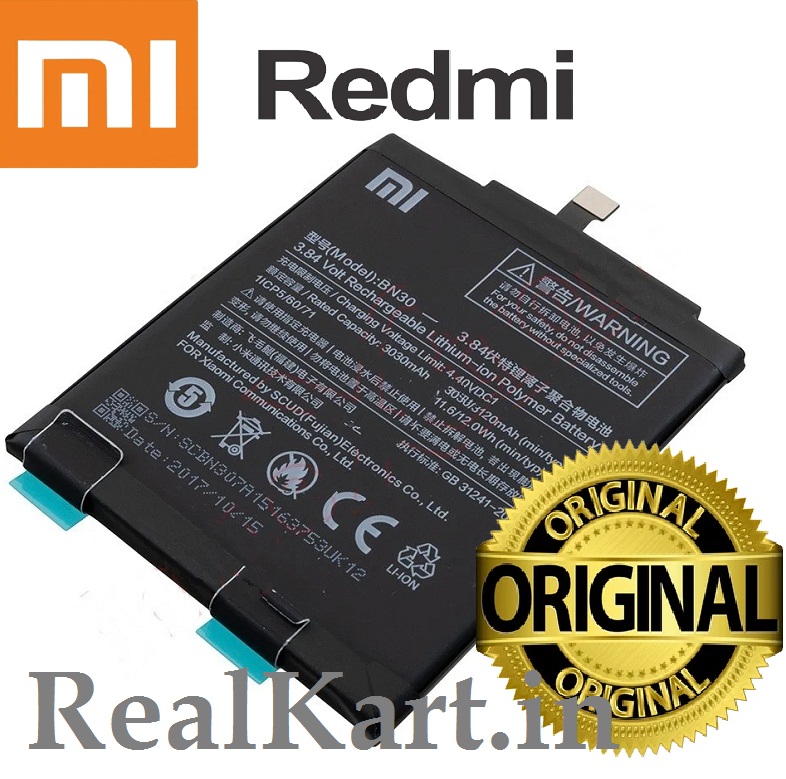 Original Mi Redmi 4A / Mi 4A Battery BN30 - 3120mAh - Realkart.in