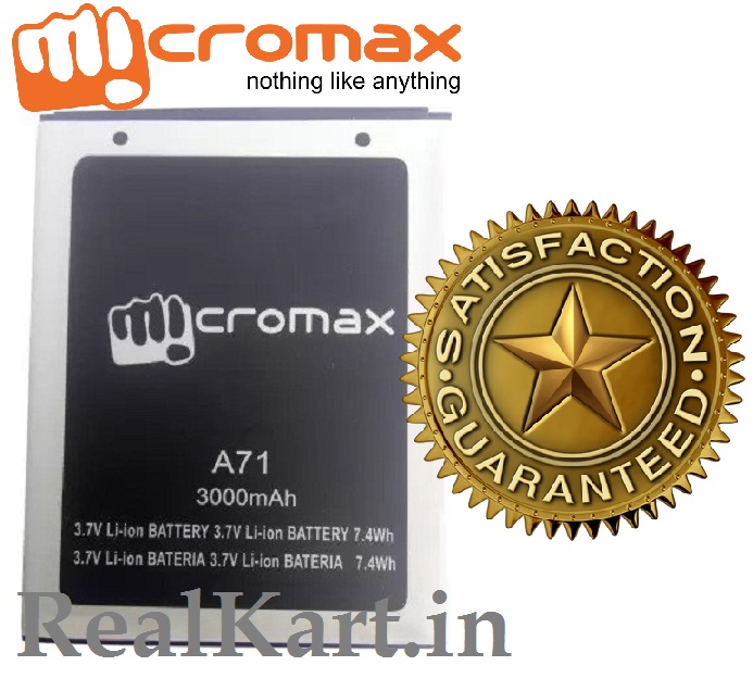Original Micromax Battery For Micromax Bolt A71 Mobile - 3000mAh ...