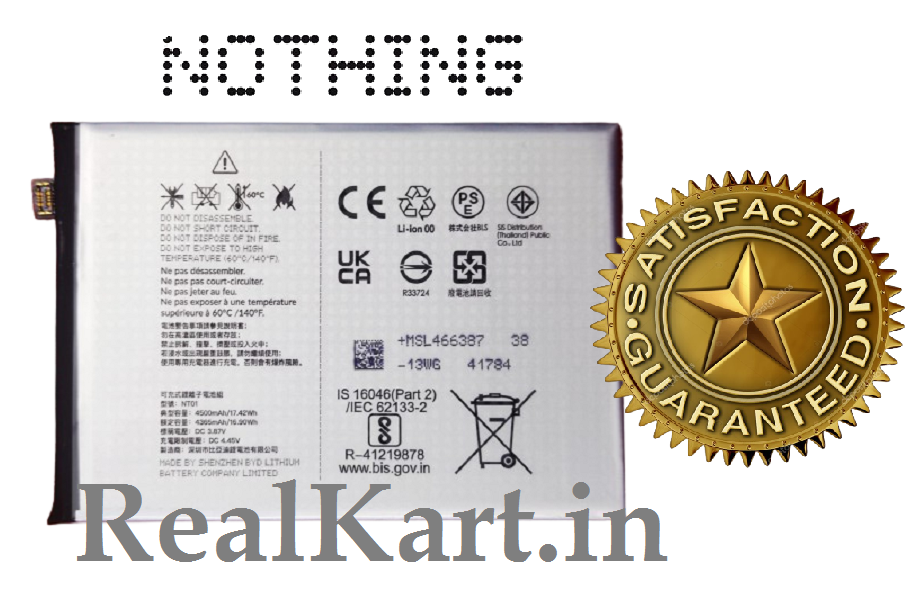 100% Original Brand New Nothing Phone (1) Battery NT01 4500mAh 6 months ...