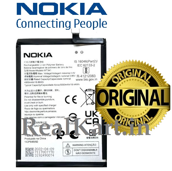 100% Original New Nokia WT341 Battery For Nokia G21 (TA-1418, TA-1477 ...