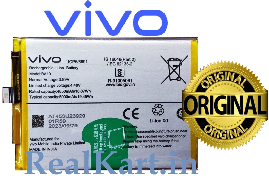 100% Original Brand New Vivo BA10 Battery for Vivo Y28 5G (V2315) BA 10 ...