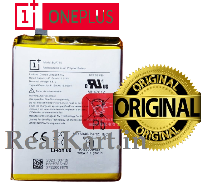 Original OnePlus Nord Dual 5G (AC2001 / AC2003) Battery BLP785 ...