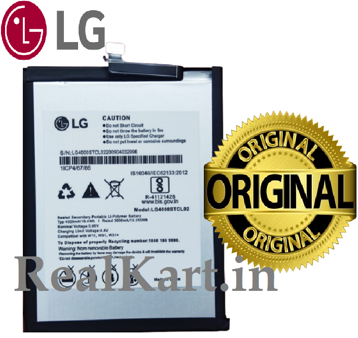 Original LG LG4000STCL02 Battery For LG W31+ (LMK315IM, LM-K315, LM ...