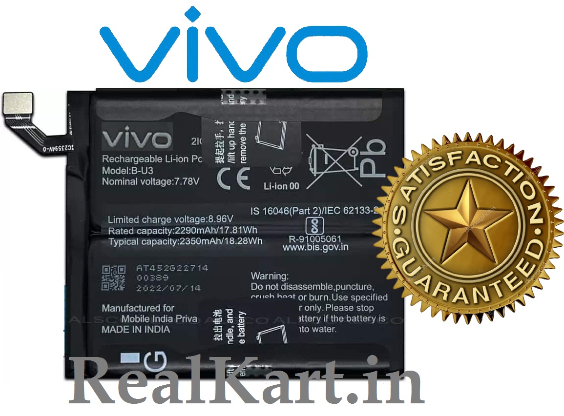 Original Vivo B-U3 Battery For Vivo X80 Pro (V2185A, V2145) Mobile BU3 ...