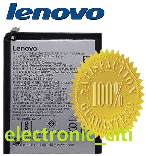 ORIGINAL BL270 BATTERY FOR LENOVO LENOVO K8 NOTE & VIBE K6 NOTE WITH ...